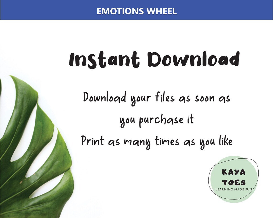 Emotions Wheel Calm Down Strategies Printable Toddler - Etsy