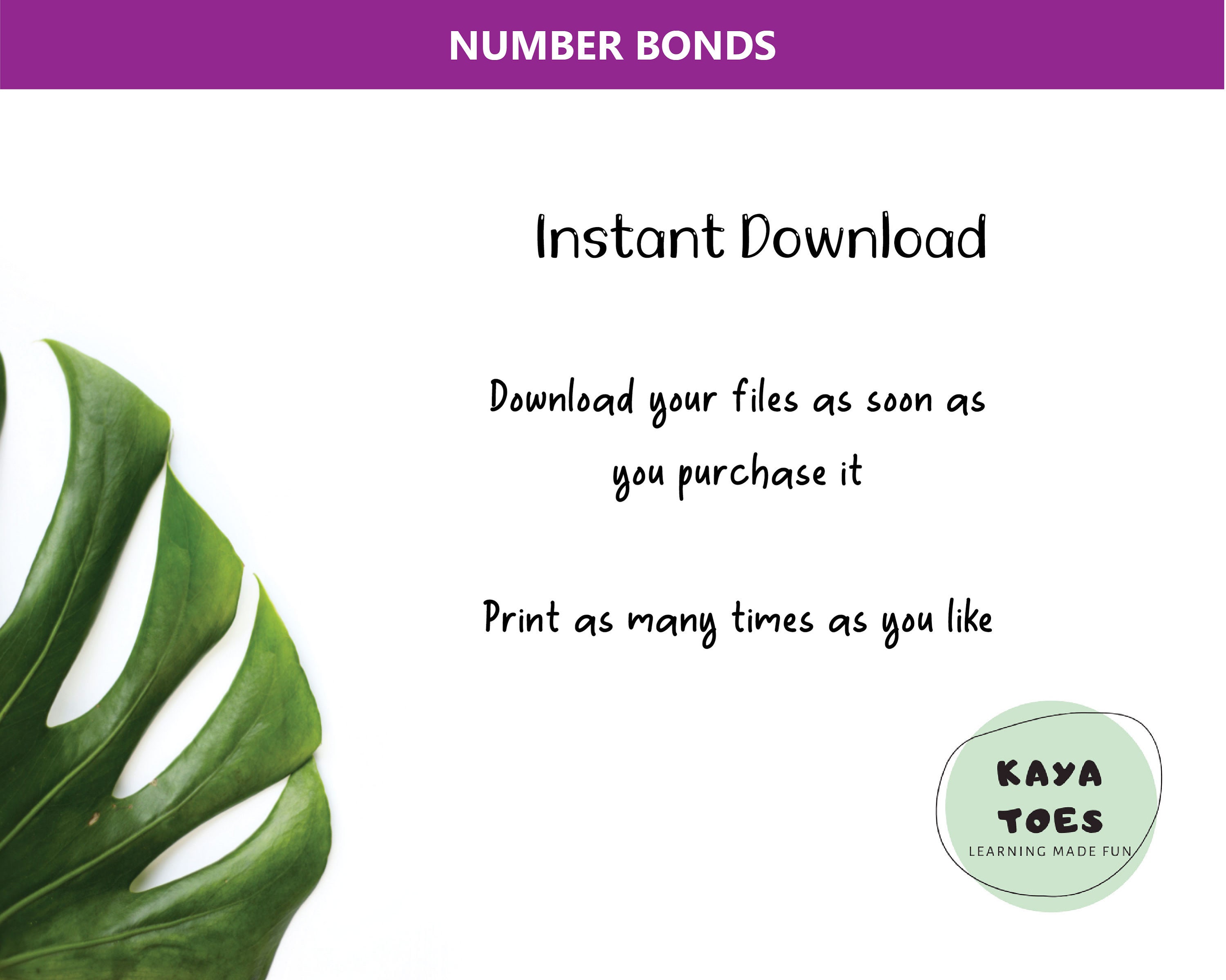 Number Bonds of 10 Ten Printables Early Learning Math - Etsy