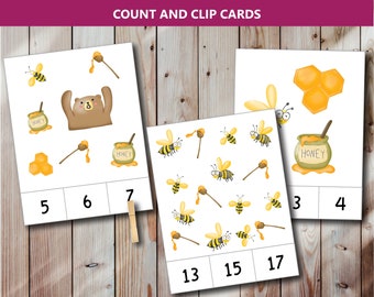 Counting Clip Cards | Etsy