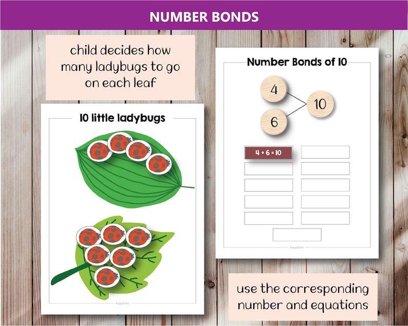 Number Bonds of 10 Ten Printables Early Learning Math - Etsy
