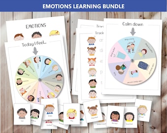 Emotions Wheel Calm Down Strategies Printable Toddler | Etsy