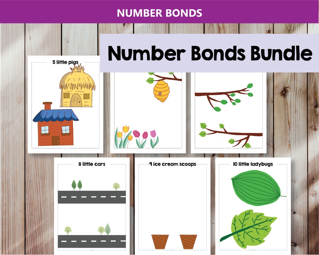 Number Bonds Learning Bundle: Math Printables for Prek (digital ...
