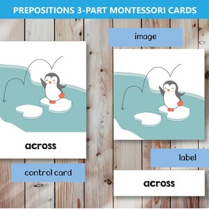 Prepositions 3-part Montessori Cards, Printable Positional Words ...
