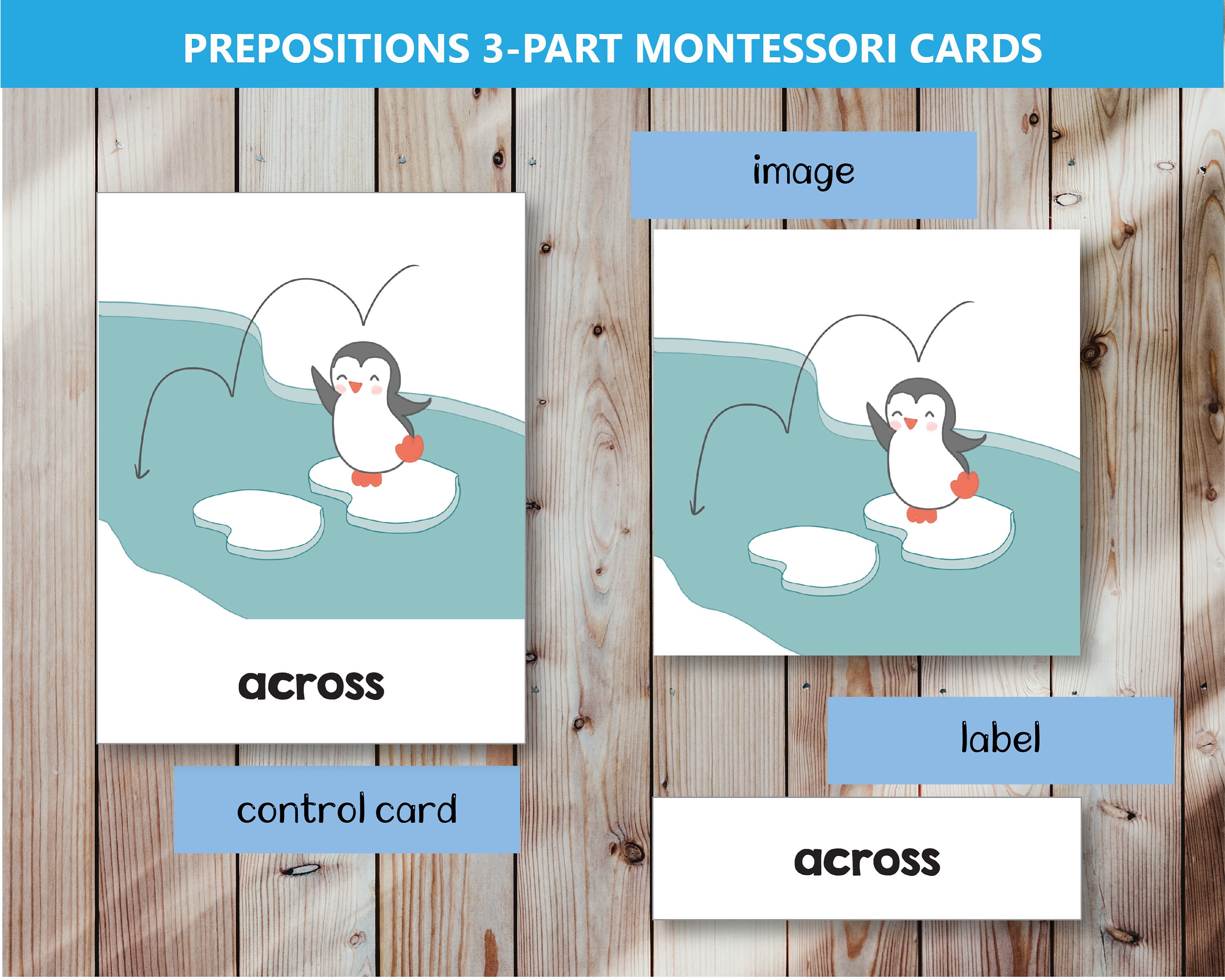 Prepositions 3-part Montessori Cards, Printable Positional Words ...