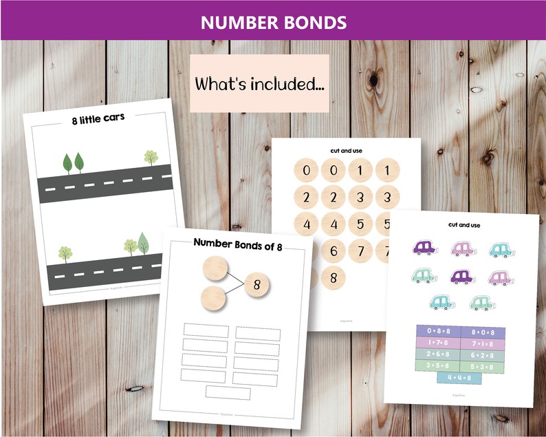 Number Bonds of 8 Eight Printables | Early Learning Math | Hands on ...
