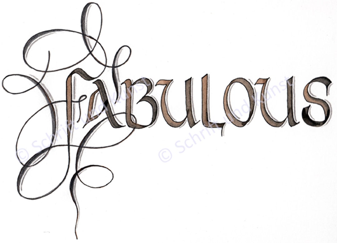 Brushlettering Fabulous Calligraphy Journal Download Pdf Jpg Png Svg ...