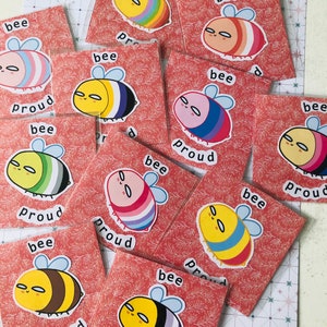 Bee Proud Stickers Pride Flags - Etsy
