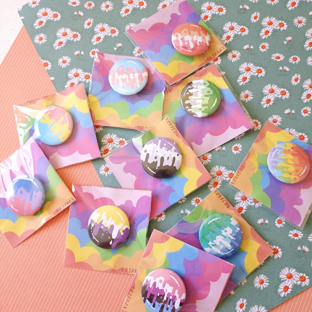 Lgbt Pines Pride Flags 3cm Badge Several Models - Etsy