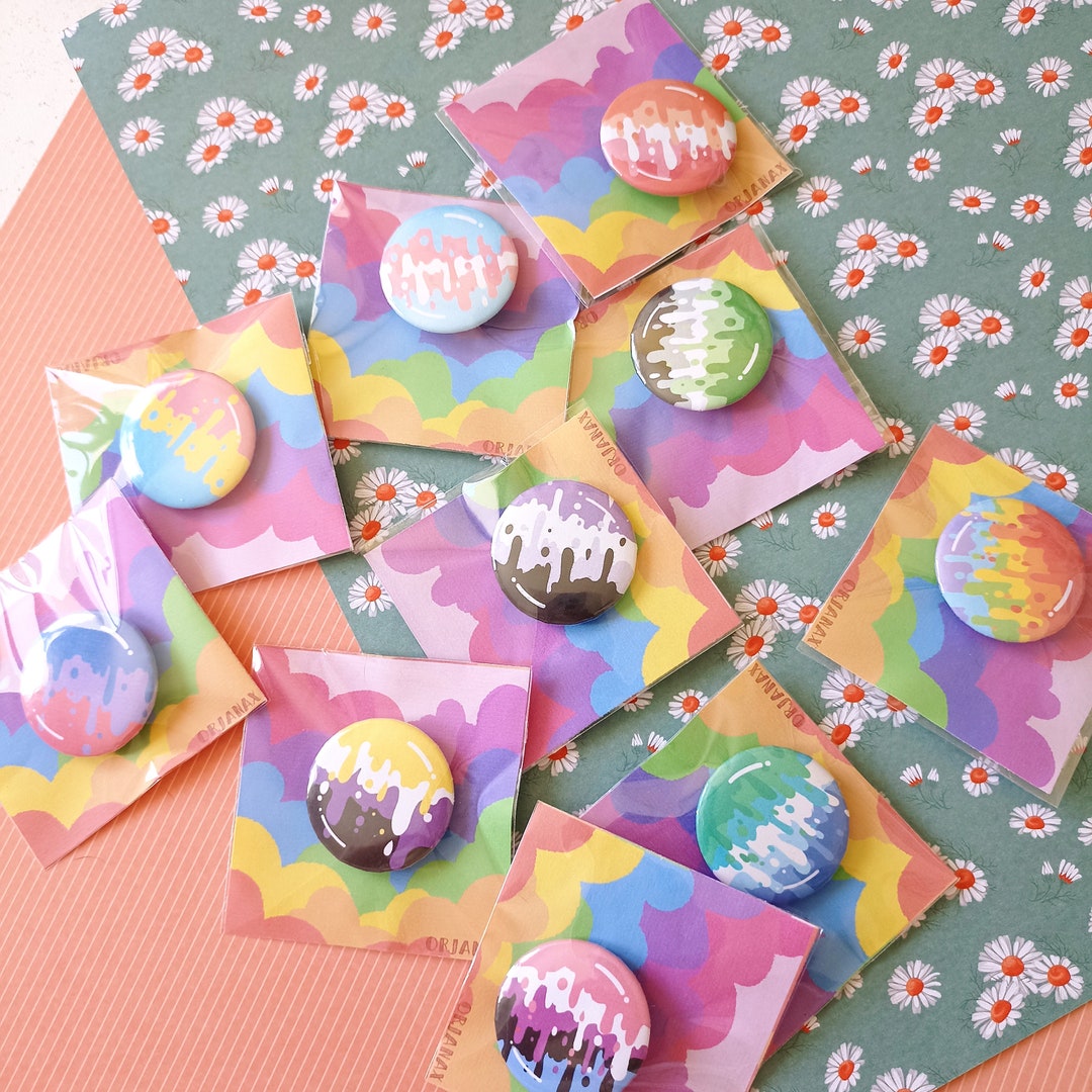 Lgbt Pins - Pride Flags - 3cm Badge - Several Models Available - Etsy