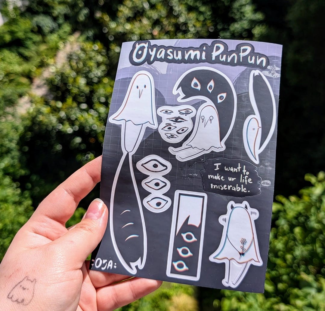 Oyasumi Punpun Sticker Sheet - Stickersheet - Fanart Stationery Good ...