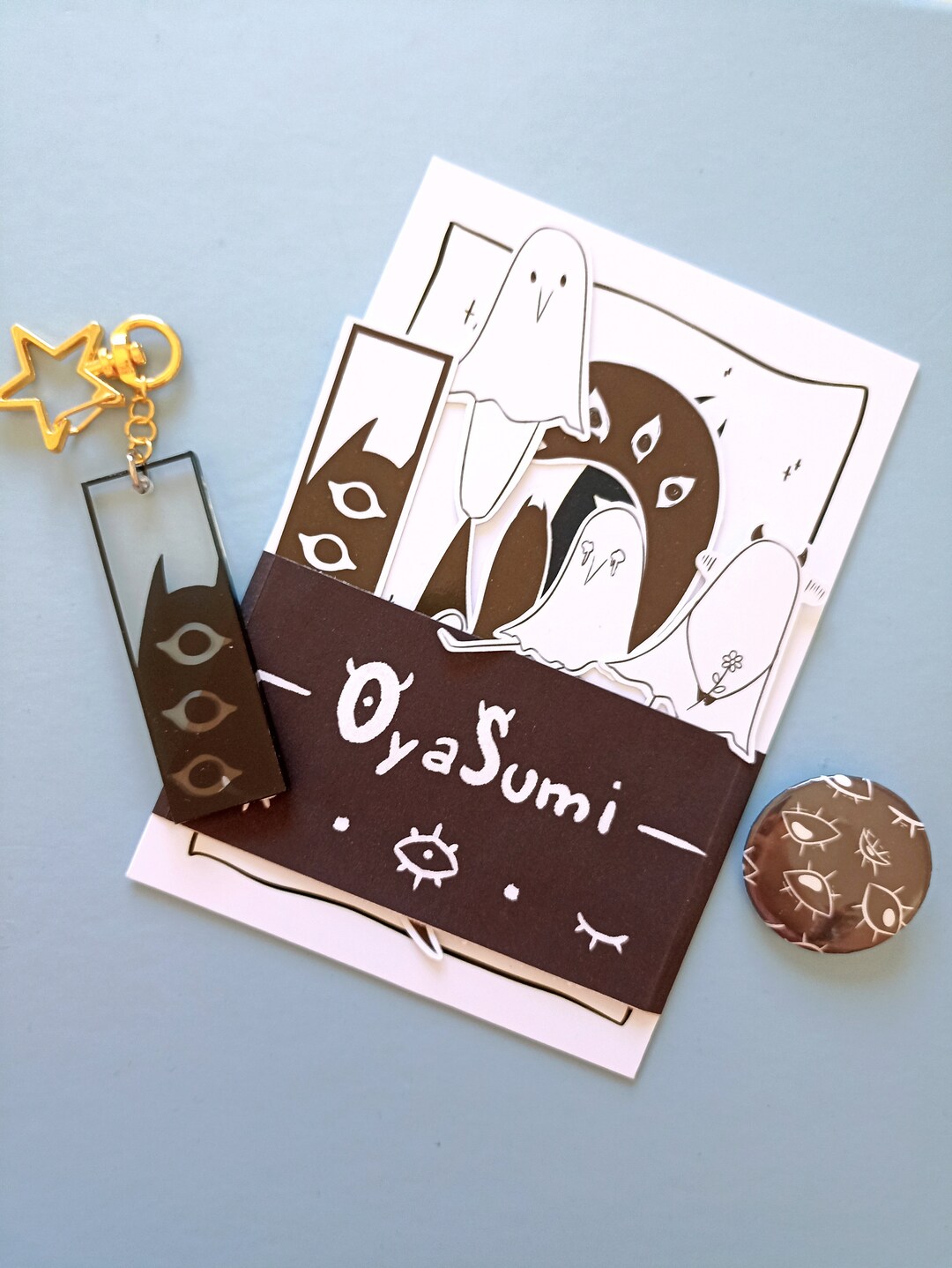 Oyasumi Art Pack Theme Pack Set of Illustrations, Badge Stickers and ...