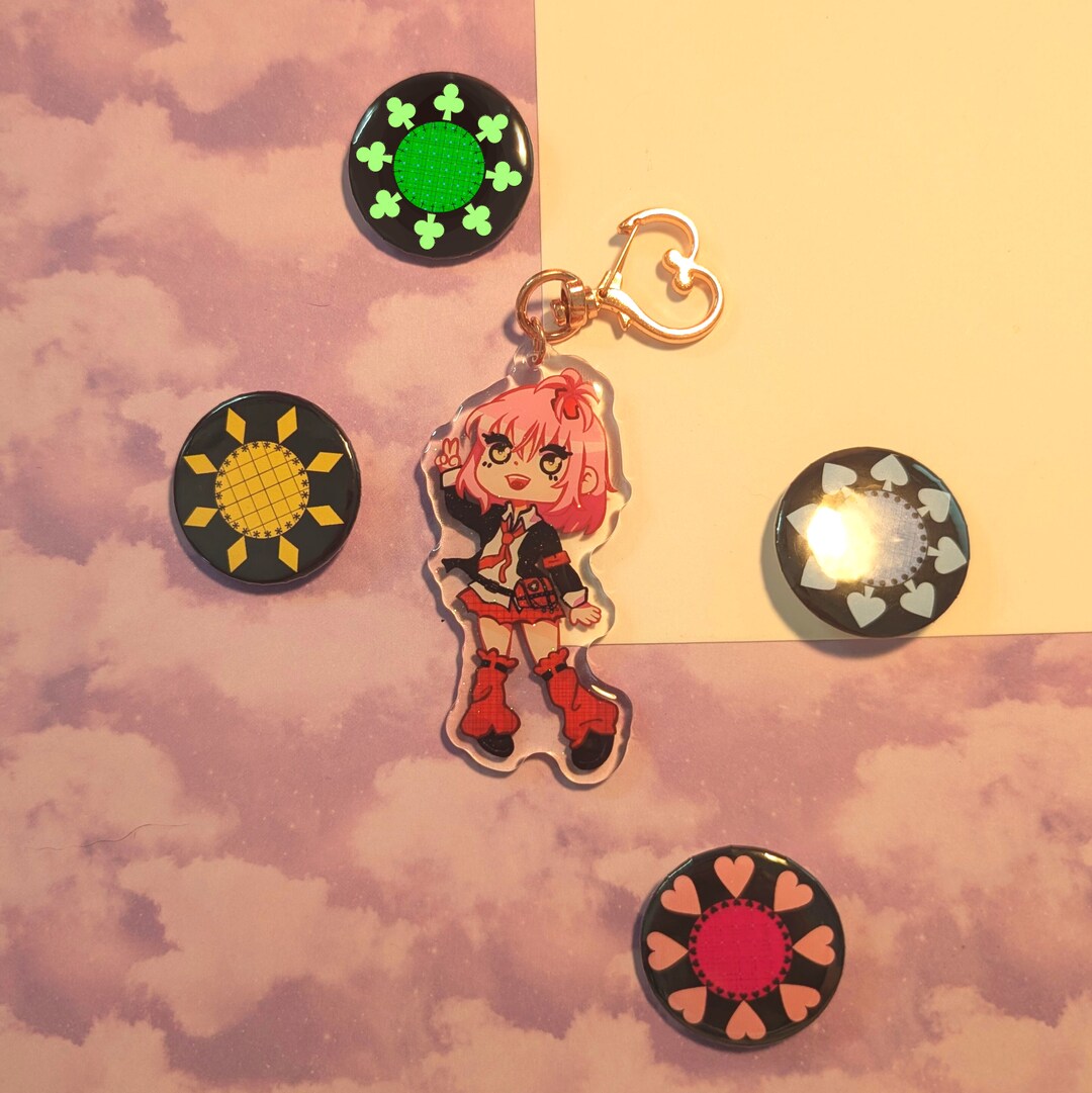 Shugo Chara Key Rings and Badges - Original Amu Hinamori Fanart ...