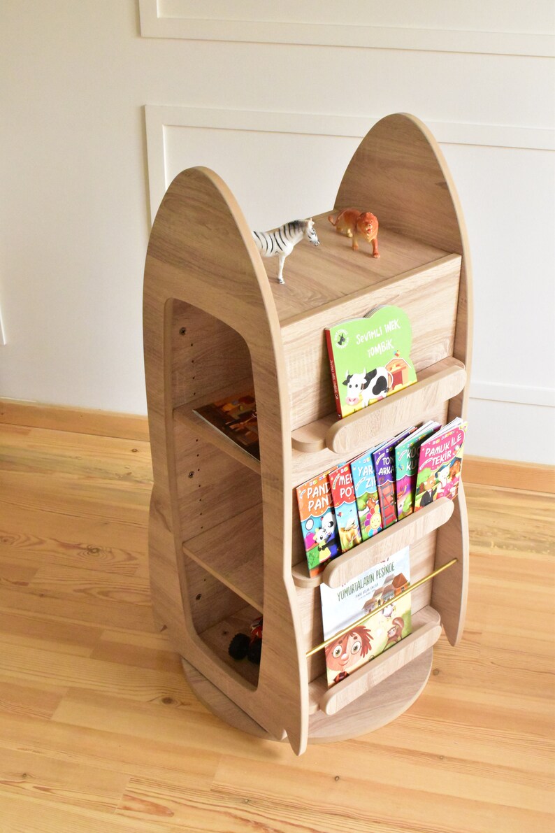 Rotating Rocket Bookcase and Toys Organizer - Etsy