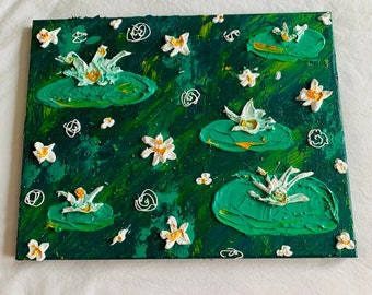 Lily Pad Painting | Etsy