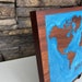Custom Made World Map With Epoxy Inlay, Cedar Wood, Wall Art - Etsy
