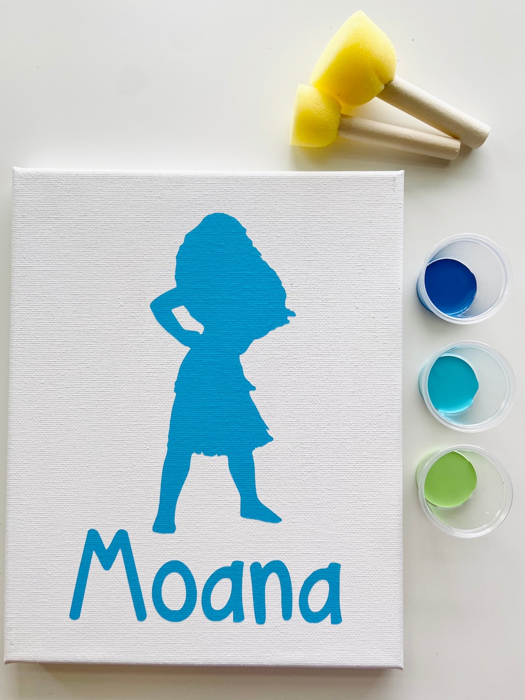 Disney Princess Moana Inspired DIY Painting Art Canvas Kit Personalized ...