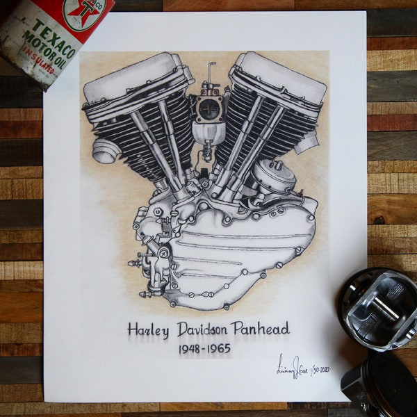 Panhead Harley Davidson Svg - Etsy