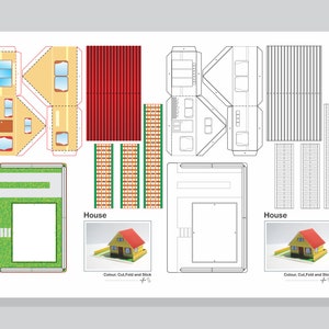 Paper Craft House Printable Activity Sheets, Instant PDF Download ...