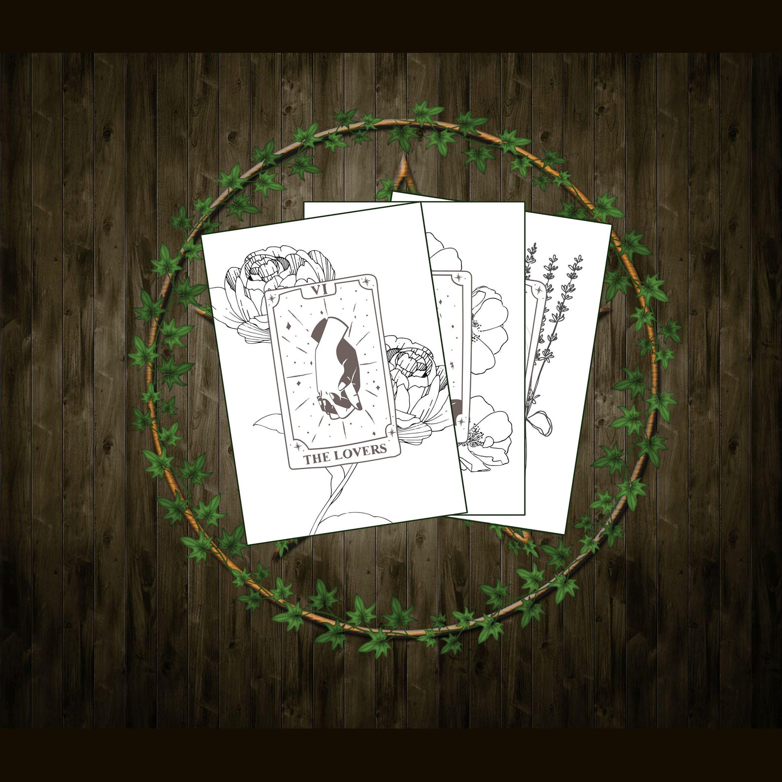 Tarot Card Coloring Book Digital Download Print and Color or - Etsy