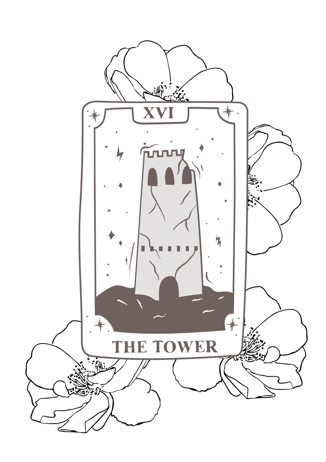 Tarot Card Coloring Book Digital Download Print and Color or - Etsy