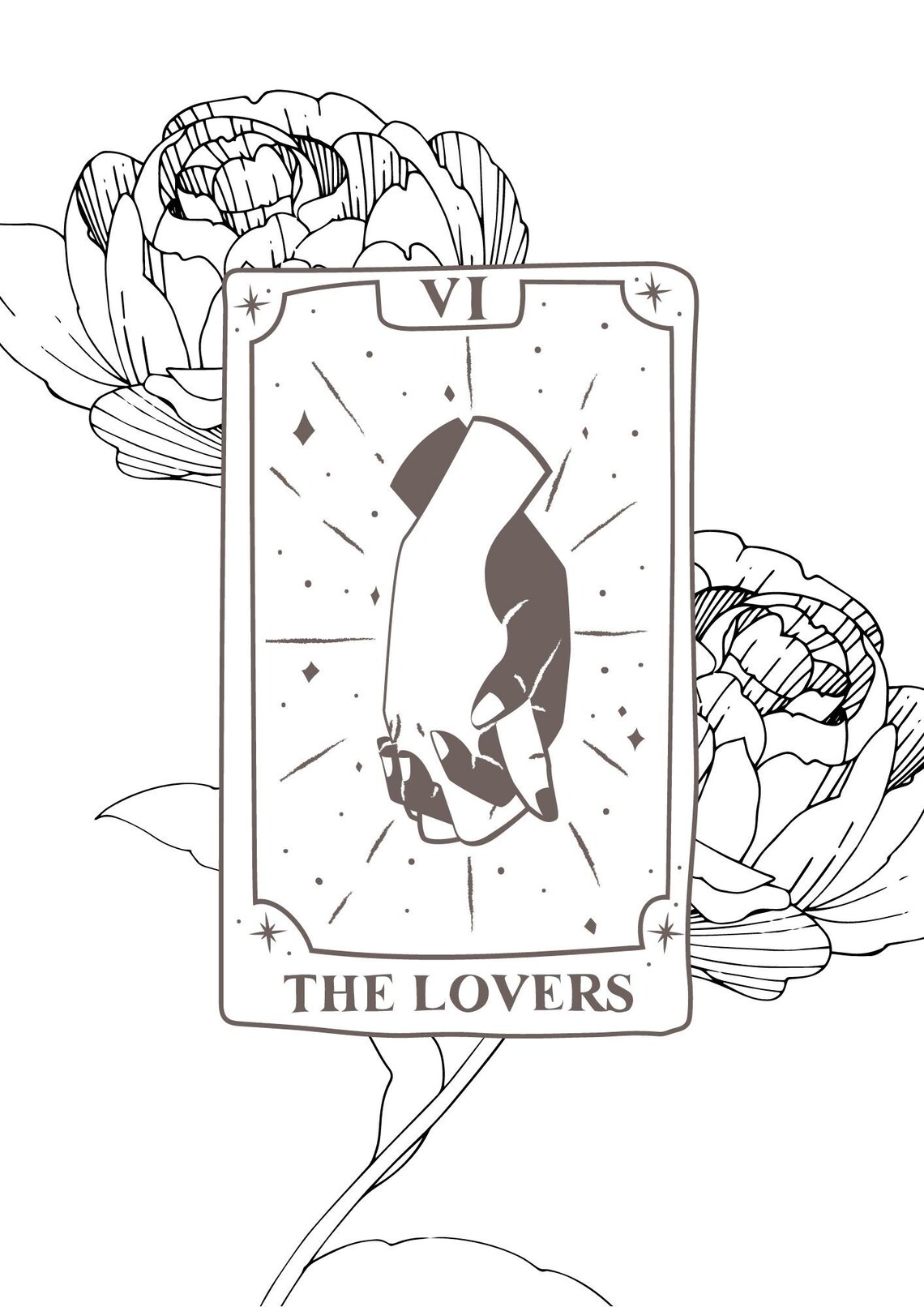 Tarot Card Coloring Book Digital Download Print and Color or - Etsy