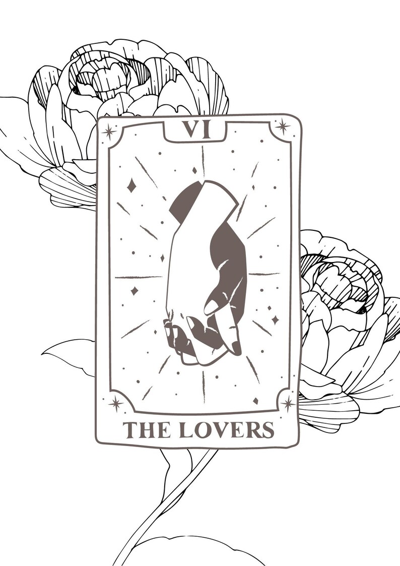 Tarot Card Coloring Book Digital Download Print and Color or - Etsy