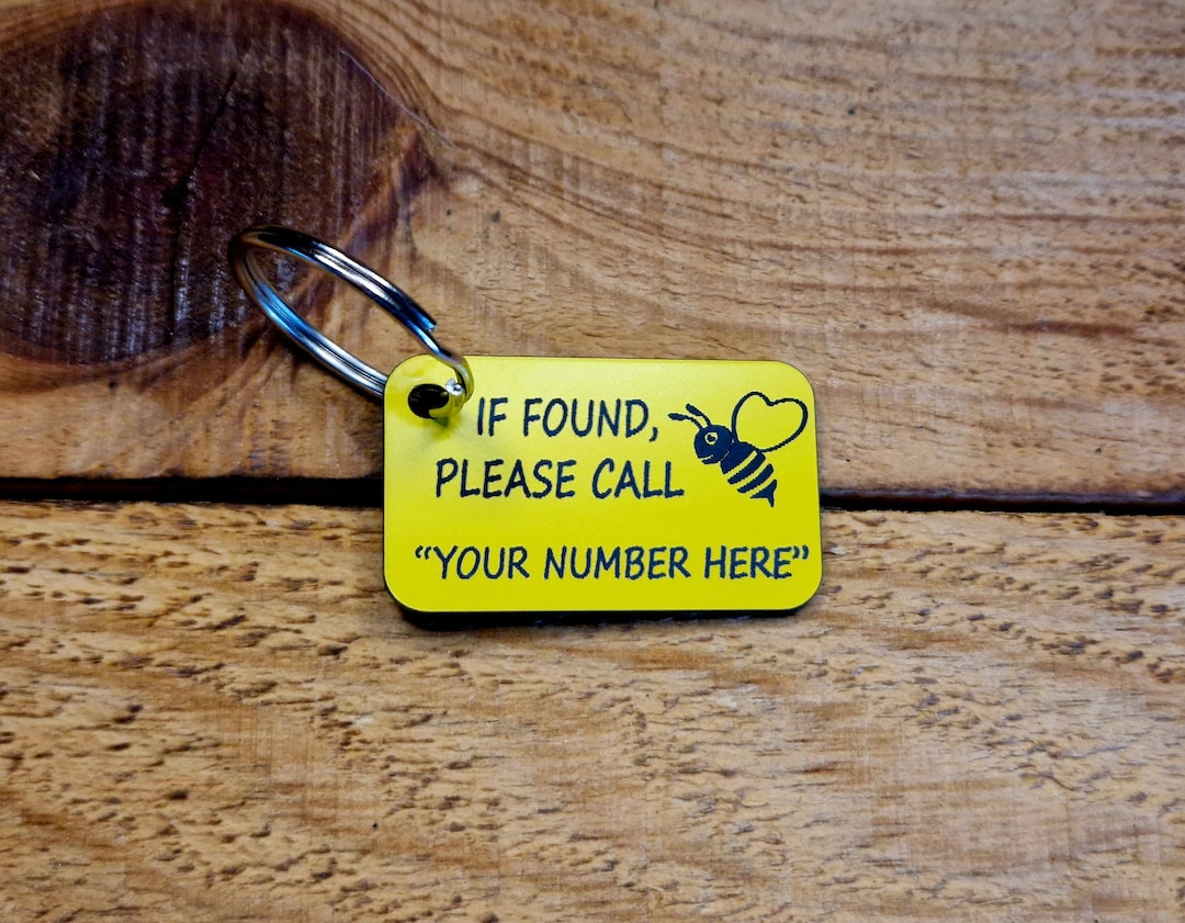 If Found Please Call Key Ring Chain Design Trendy Bike Car Security ...
