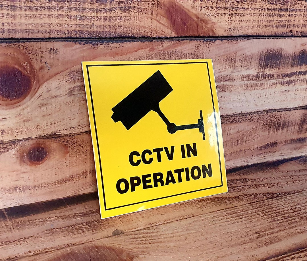 CCTV in Operation Sticker Window Security Adhesive Outdoor Indoor Store ...