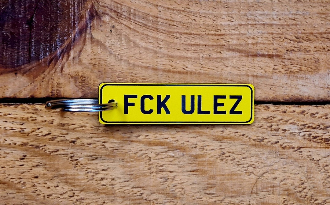 FCK ULEZ Personalised Number Plate Keyring Keychain Funny Humor ...