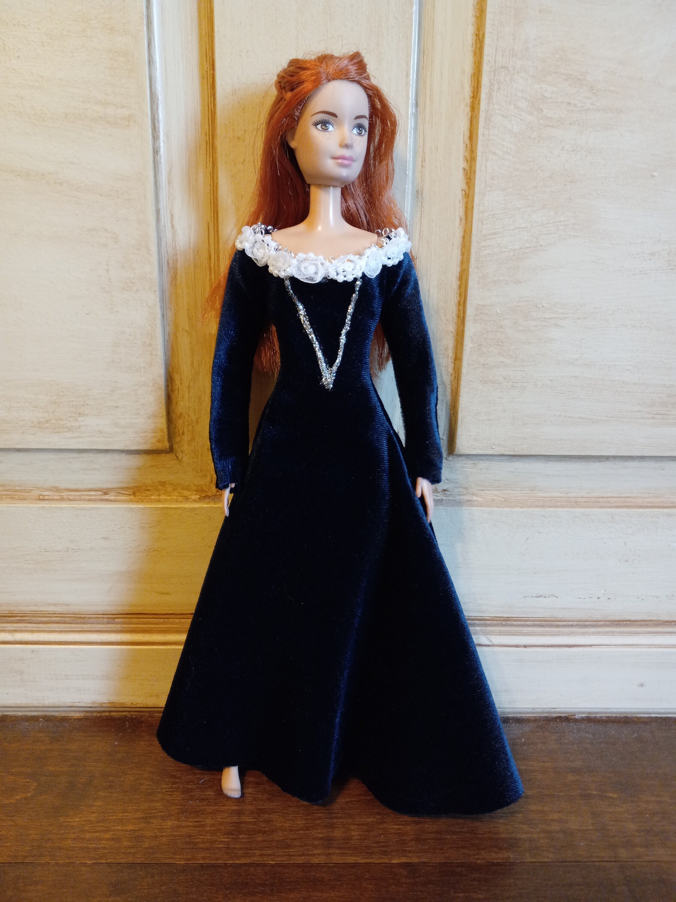 Dark Blue Princess Barbie Gown Celtic Dress - Etsy
