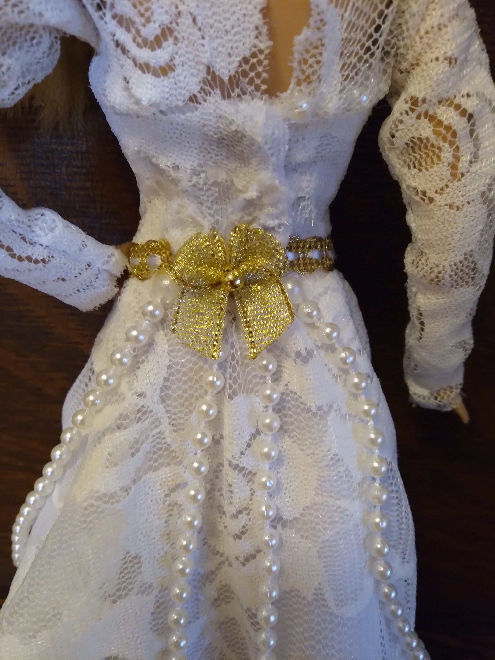 Orlian Royal White Wedding Barbie Gown, Celtic Dress - Etsy