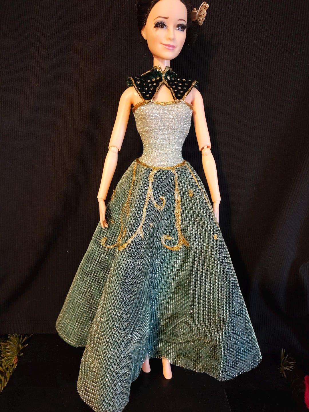 Dark Green, Sparkle, Princess Dress, Doll Dress - Etsy