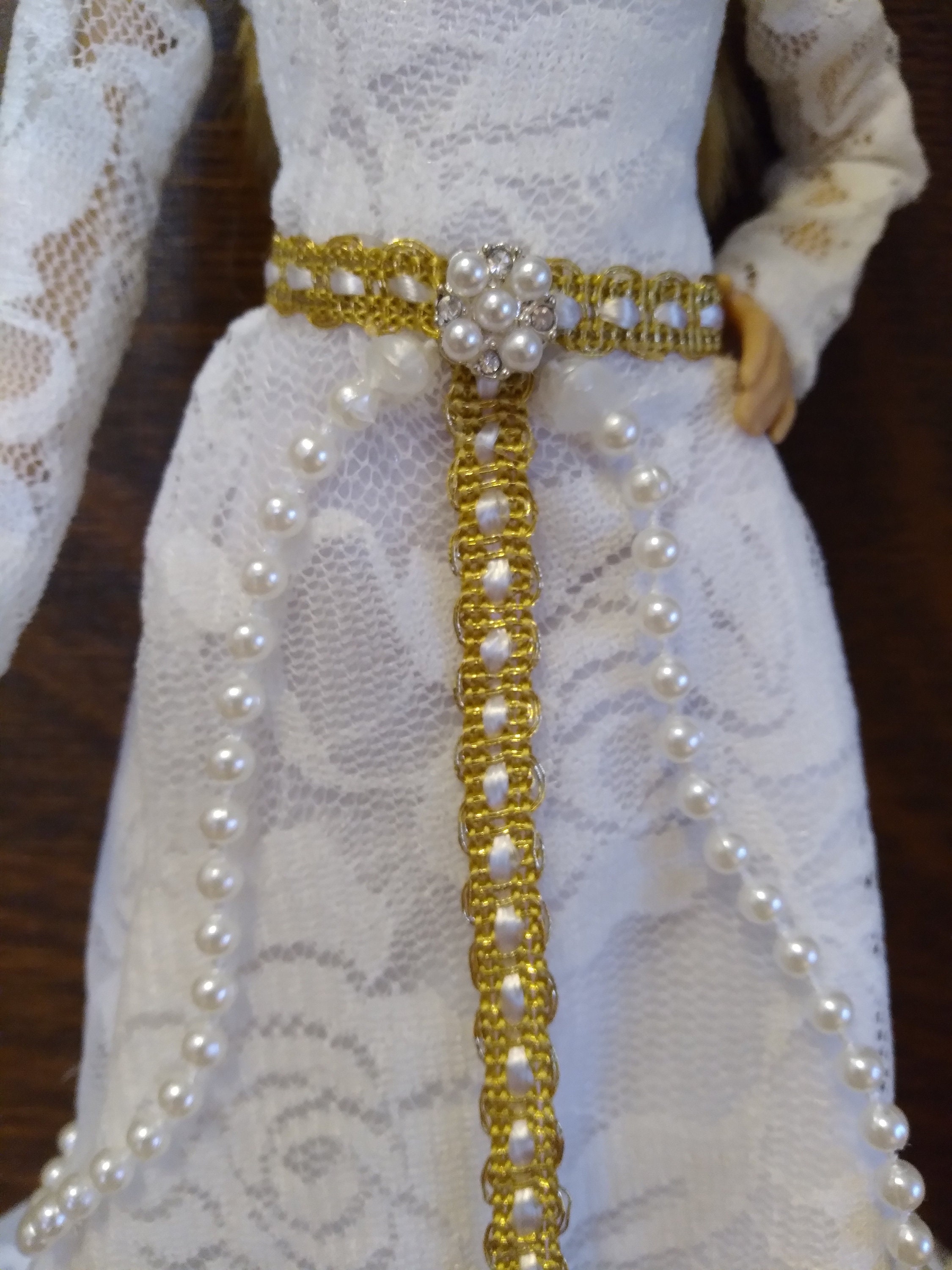 Orlian Royal White Wedding Barbie Gown, Celtic Dress - Etsy