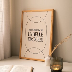 Typography French Printable Quote Bohème Poster, Mid Century Wall Art ...