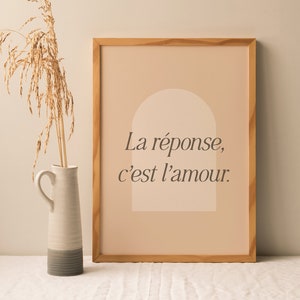 Romantic Boho Print French Poster Love Quote Wall Art - Etsy