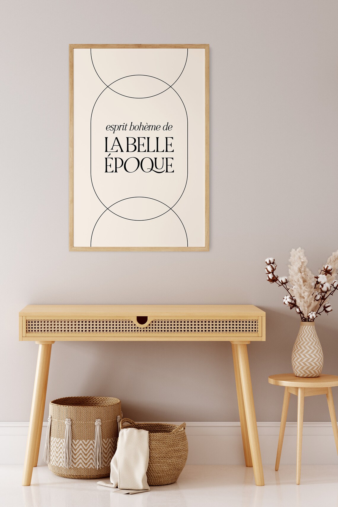 Typography French Printable Quote Bohème Poster Mid Century | Etsy
