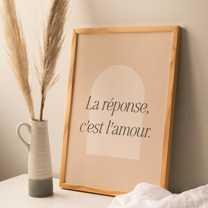 Romantic Boho Print French Poster Love Quote Wall Art - Etsy