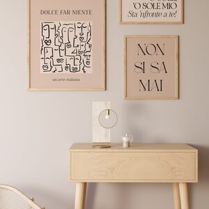 Italian Wall Art Words Print Typography Poster Non Si Sa - Etsy