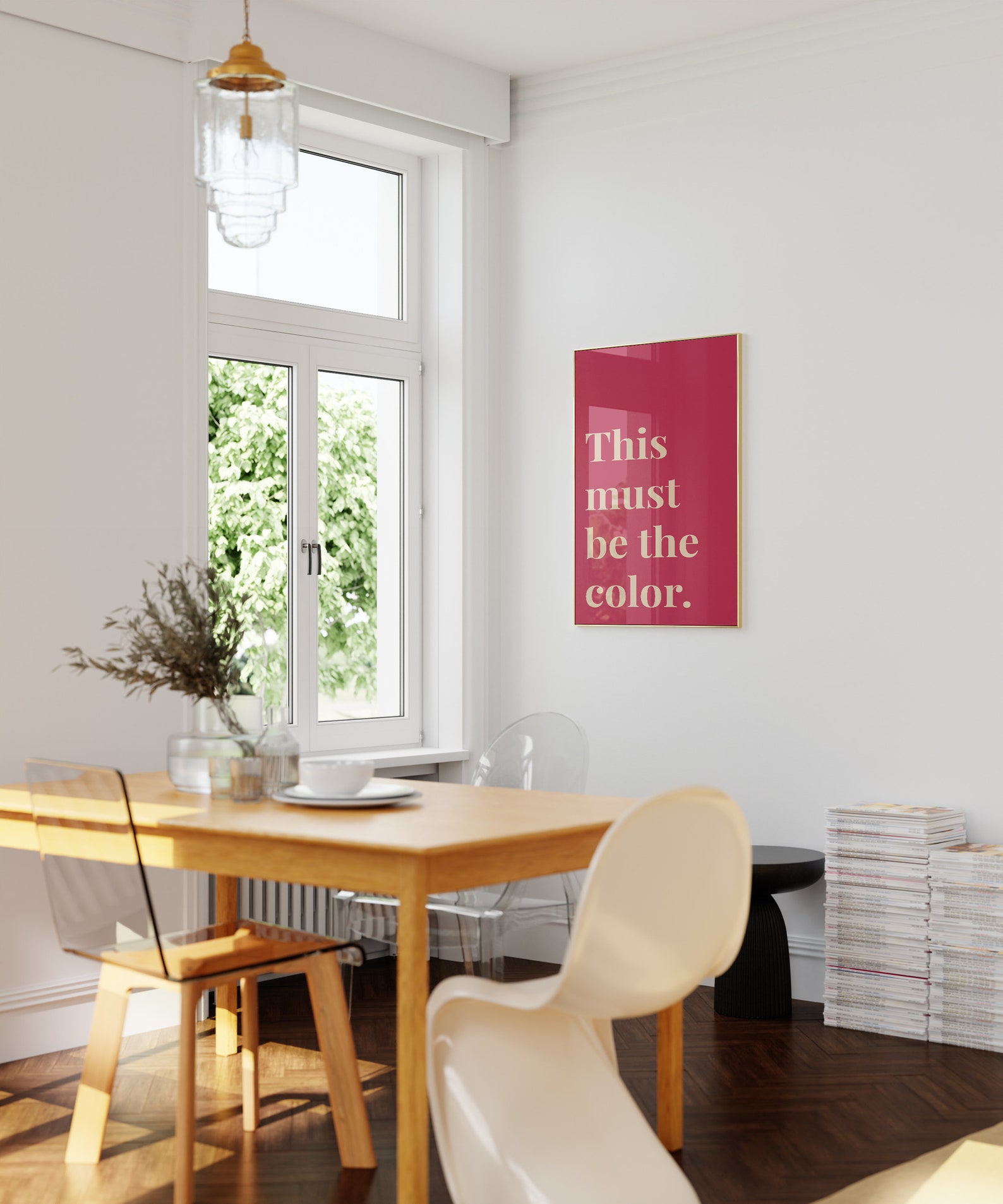 Viva Magenta Wall Art Trendy Posters Set Gallery Wall Set - Etsy