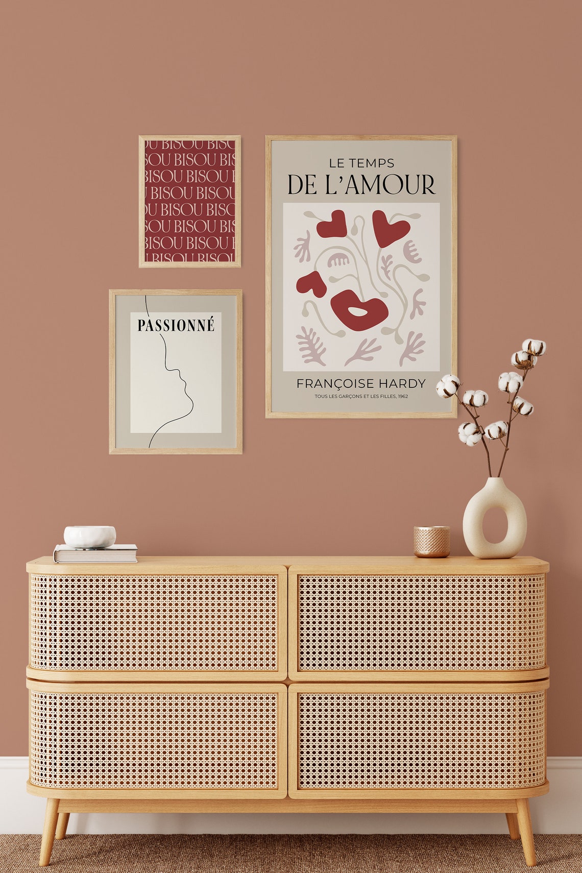 Vintage Music Poster French Wall Art Red Wall Decor Retro - Etsy