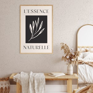 Boho Poster Black Botanical Print Exhibition French | Etsy
