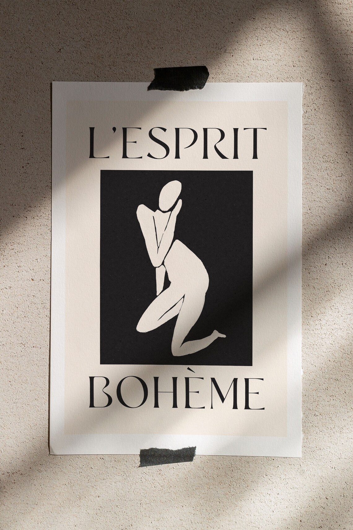 Black Boho Typography Printable Bohemian Spirit French Wall - Etsy
