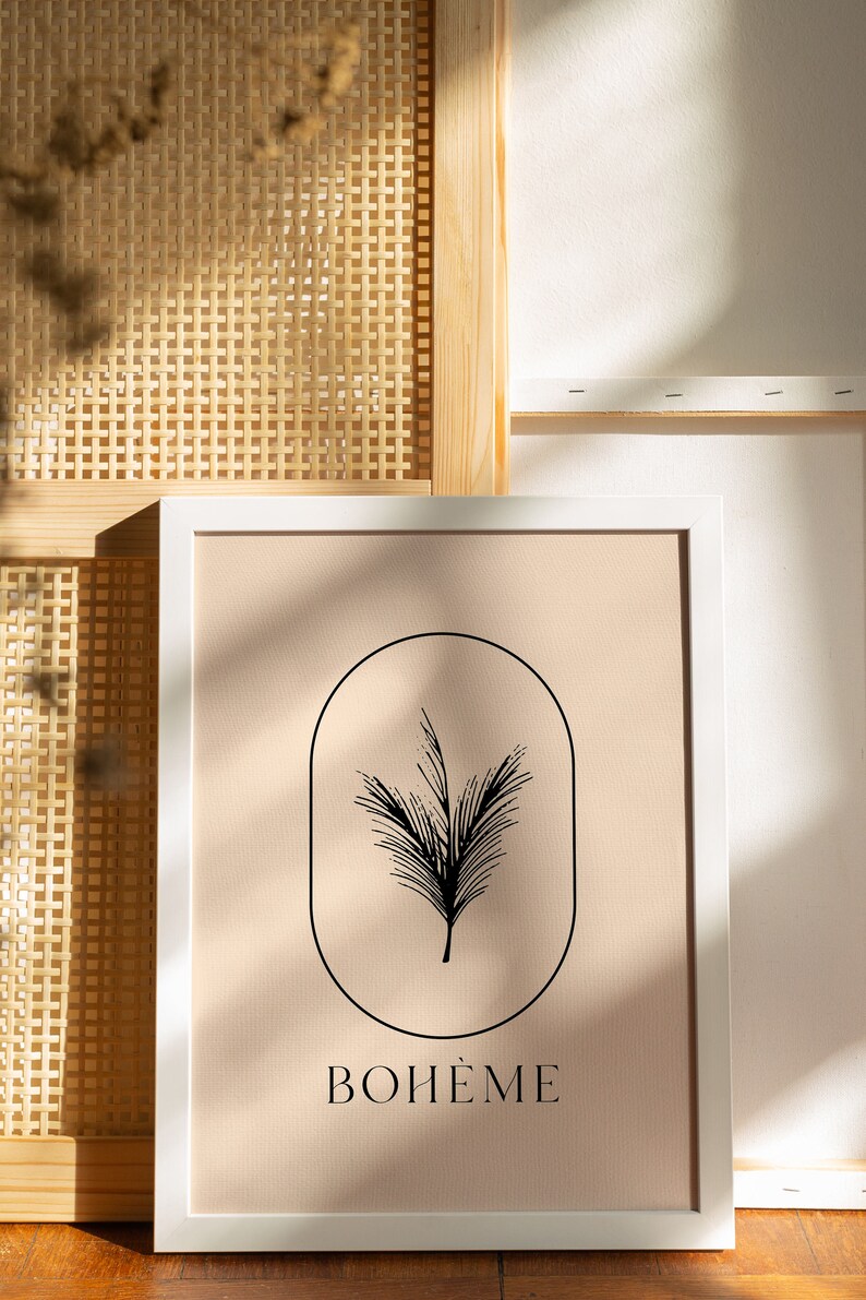 Bohème Poster Beige Boho Chic Print Exhibition Poster - Etsy