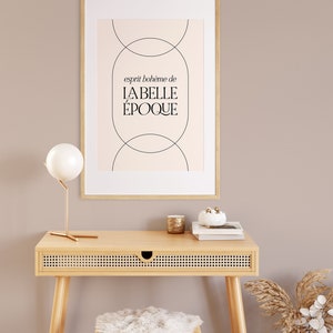 Typography French Printable Quote Bohème Poster, Mid Century Wall Art ...