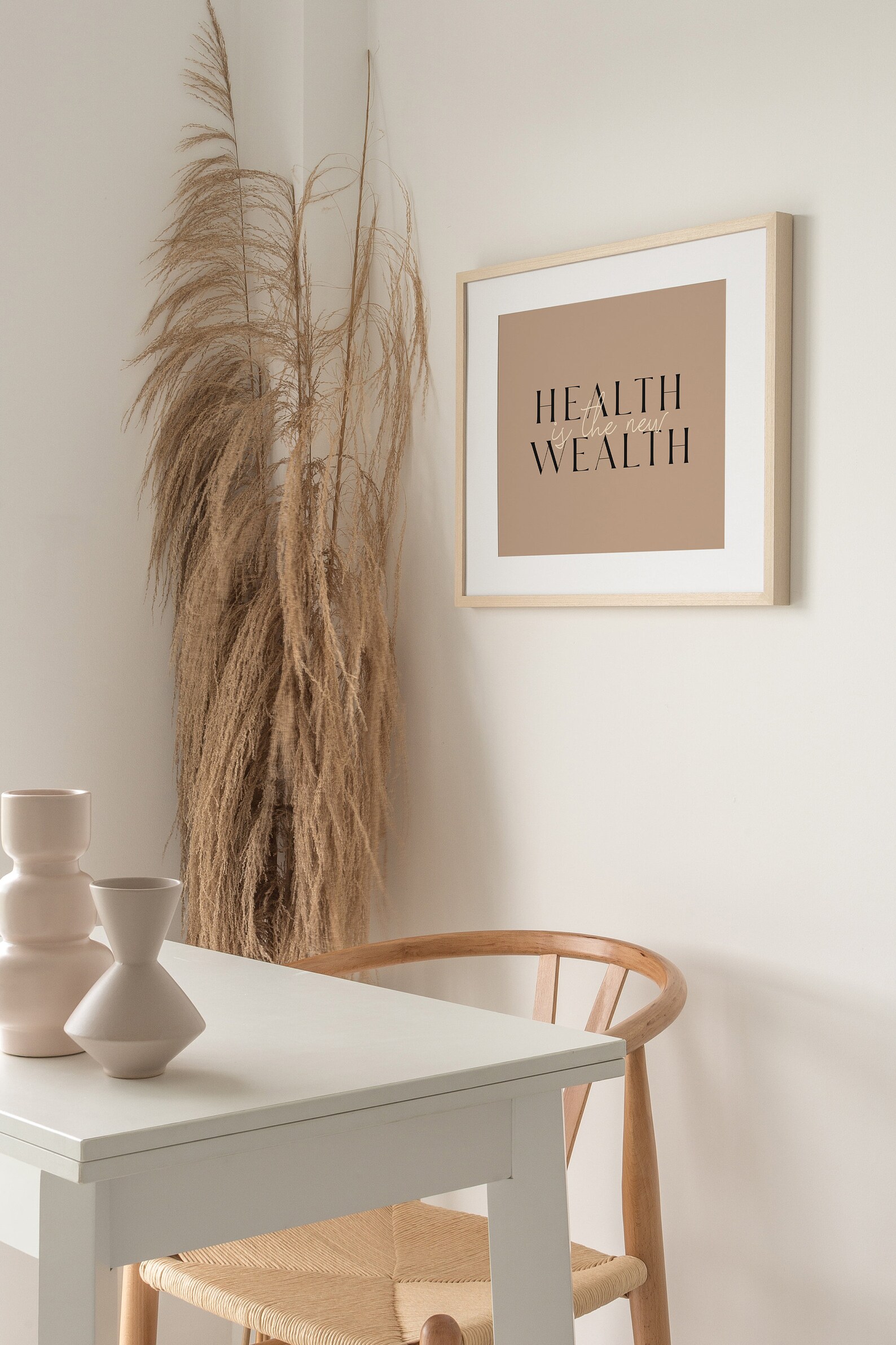 Gift for Doctor's Office Decor, Wellness Poster, Quote Health is the ...