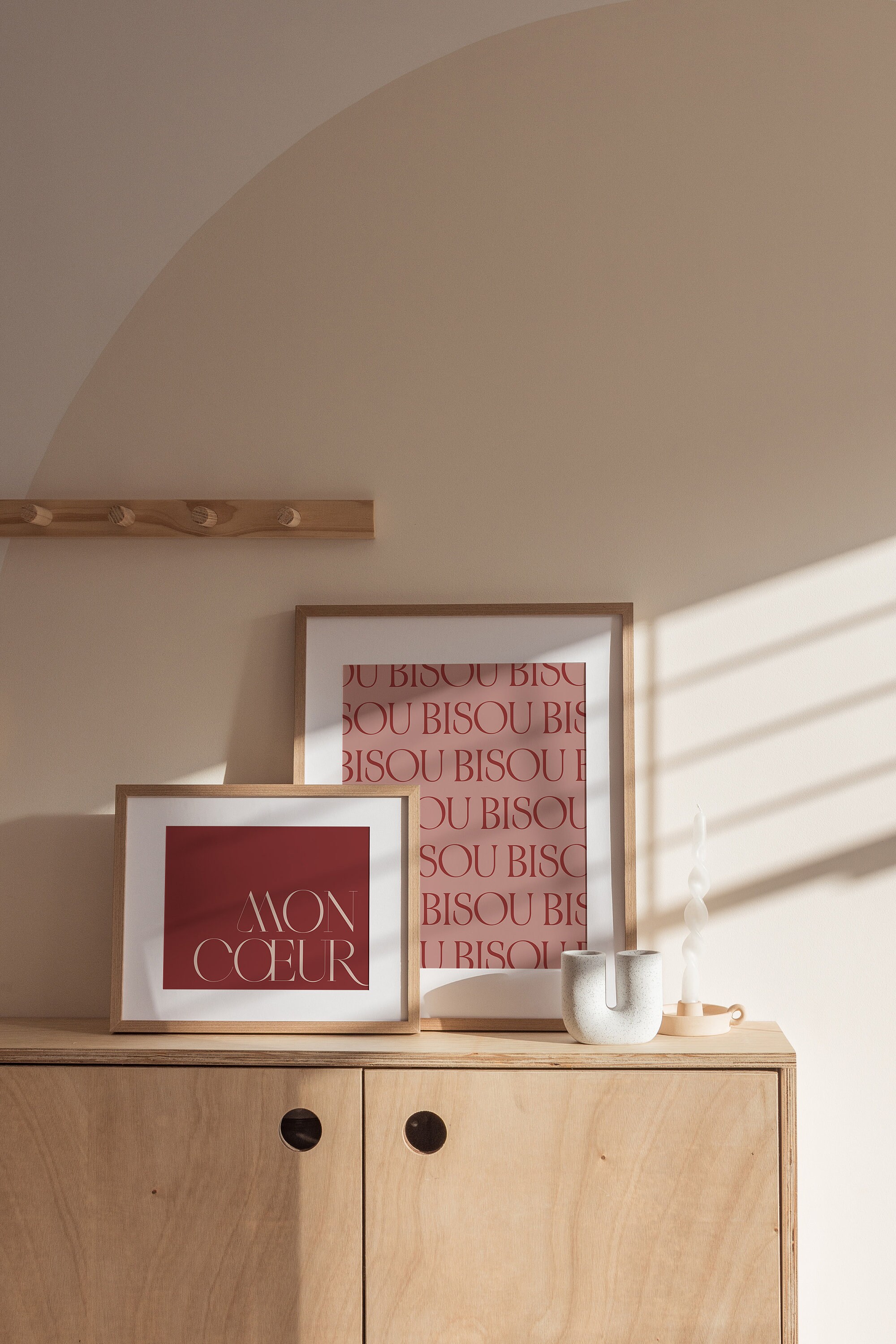 Typography Poster Red Wall Art French Print Romantic Art - Etsy