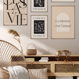 French Saying Poster C'est La Vie Print, French Quote Wall Art, Modern ...