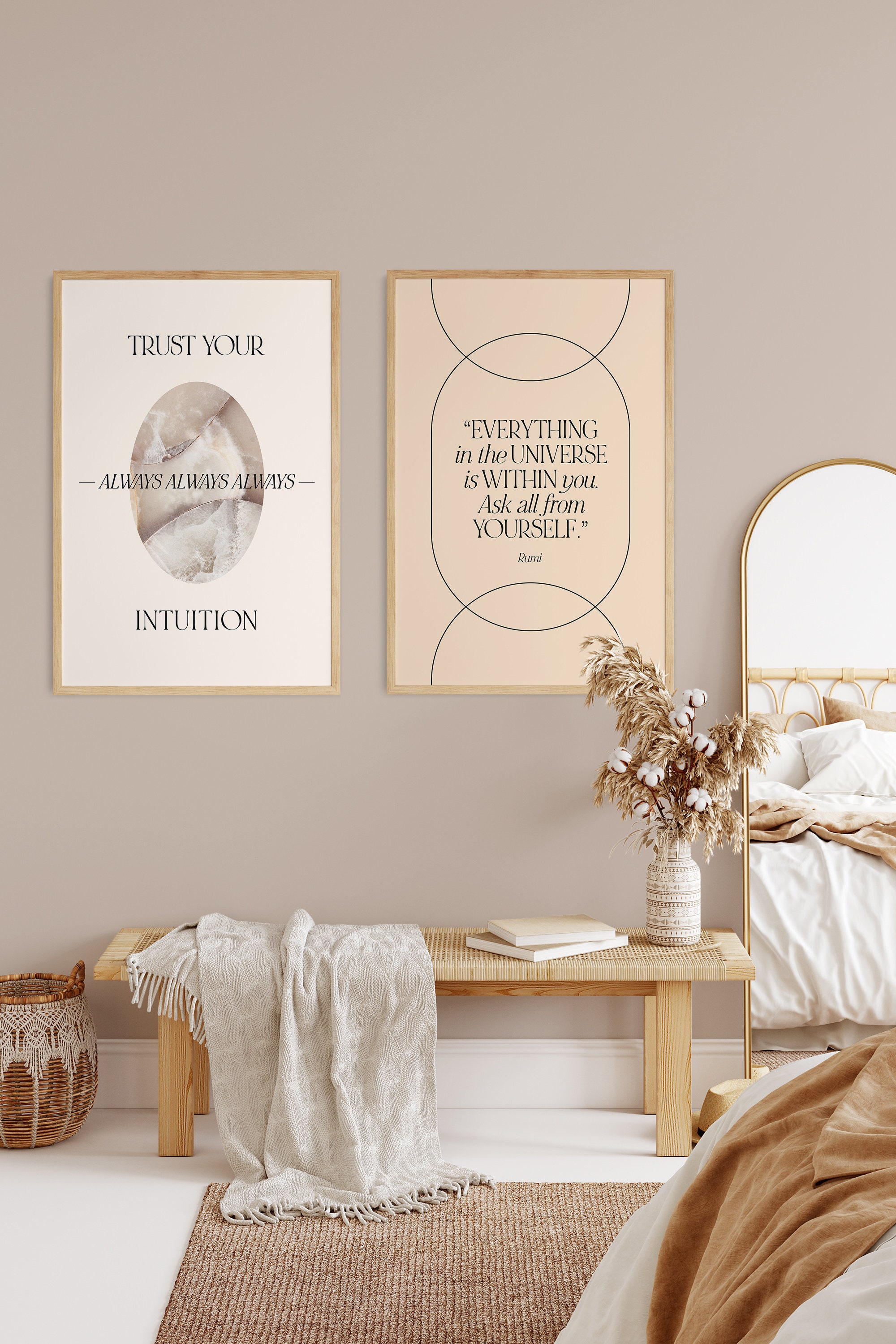 Poster Intuition Quote Rumi Poem Printable Spiritual | Etsy