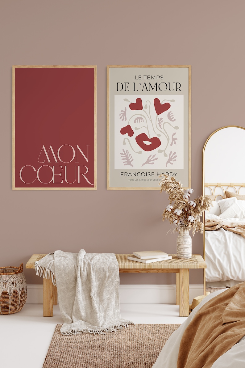 Printable Valentine's Day Decor Vintage French Poster Red | Etsy