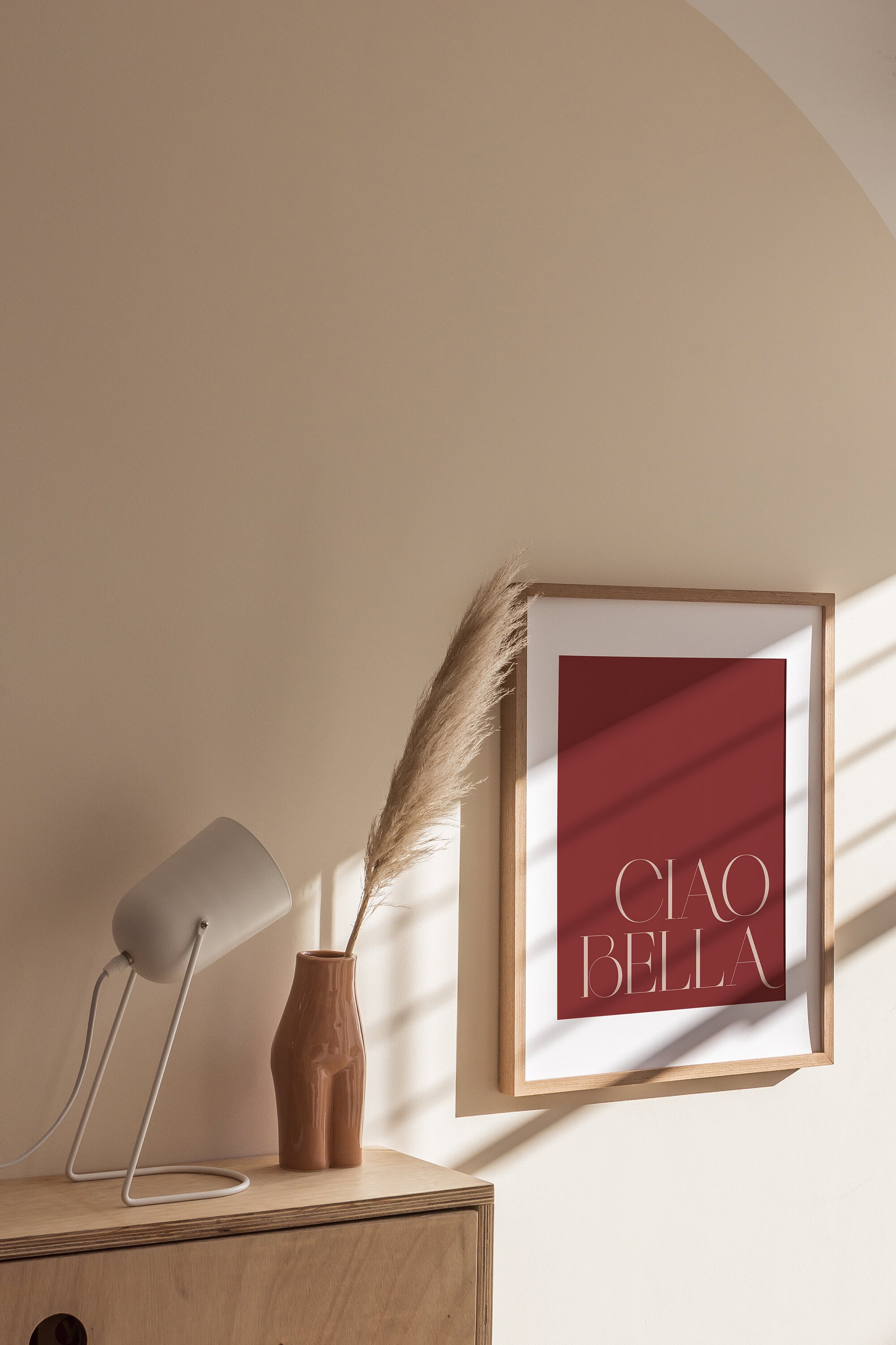 Italian Wall Art Typography Poster Quote Print Ciao Bella - Etsy